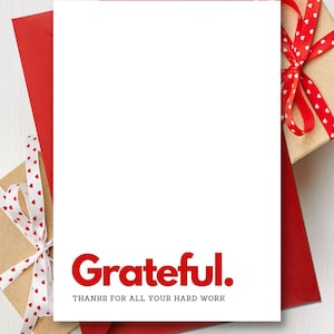 Work/staff Appreciation, Greeting Card, Grateful. Thanks for All Your ...