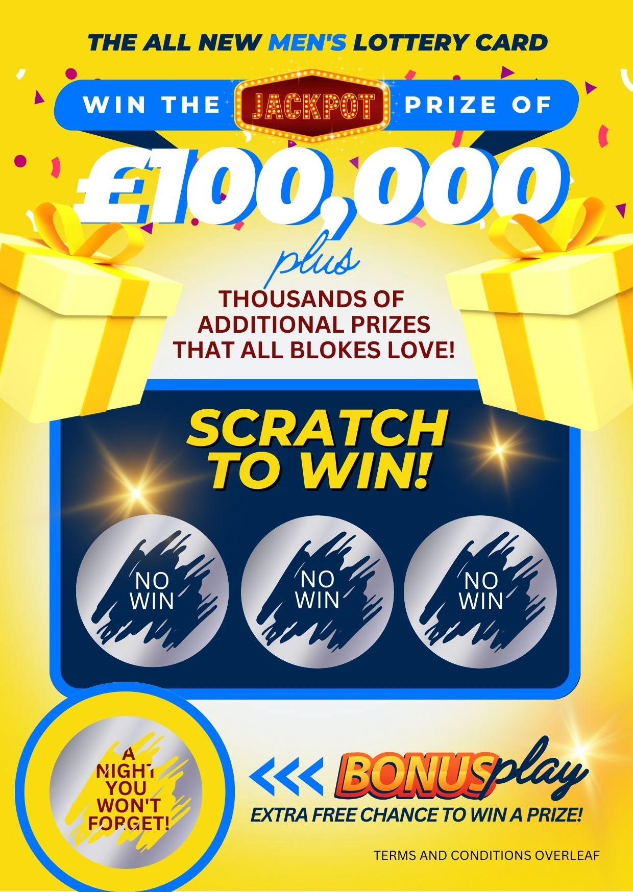 Fun Realistic Novelty Scratch Card for Him/husband/boyfriend ...
