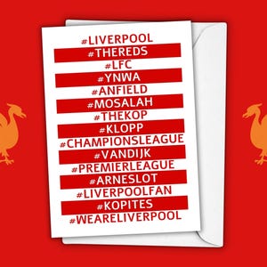 Liverpool FC GENERAL Greeting Cards | A6 Cards | Choose From 9 Unique ...