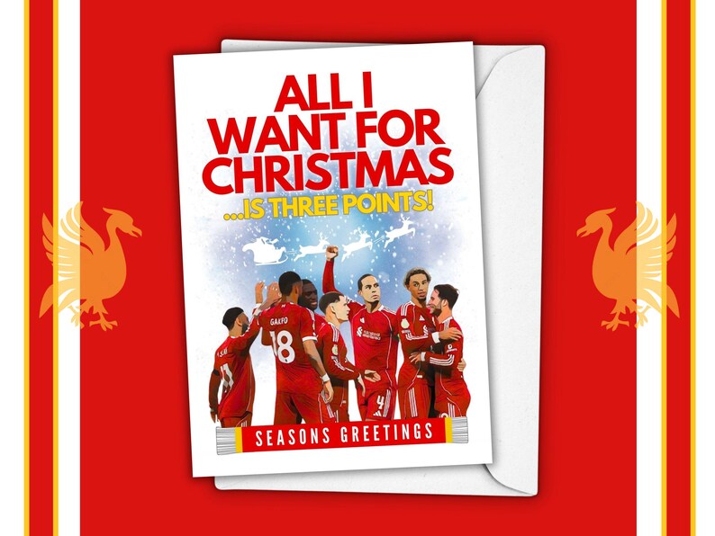 Liverpool FC Christmas Cards | A6 Cards | Choose From 9 Unique ...