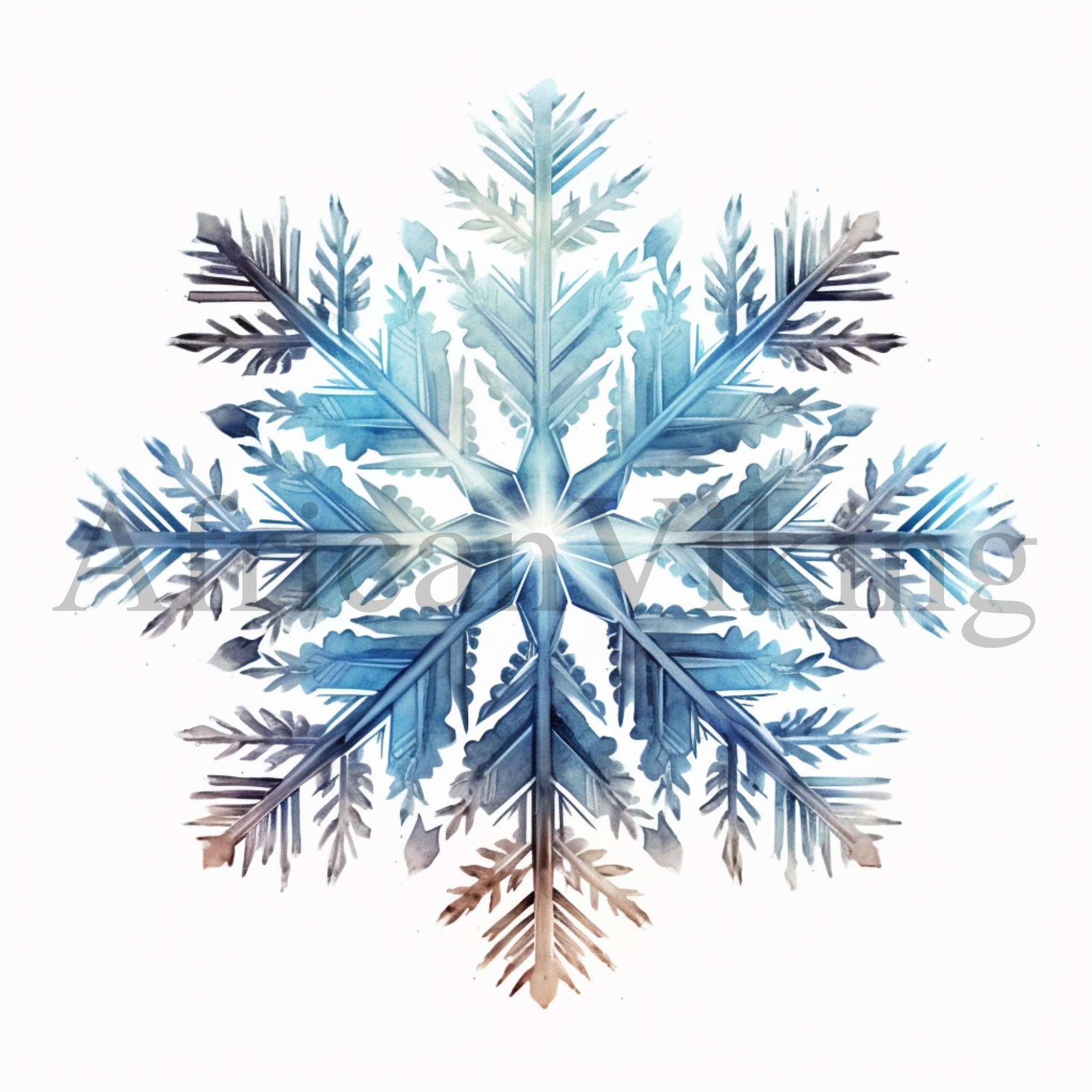 Snowflake Clipart | 10 High Quality Jpgs | Digital Download | Snowflake ...