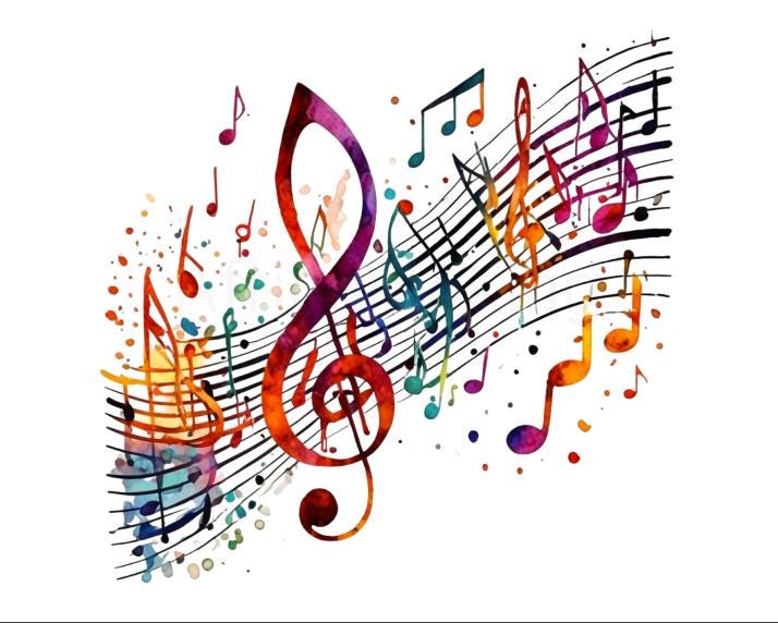 10 Music Notes Clipart | High-quality Jpgs | Digital Download | Musical ...