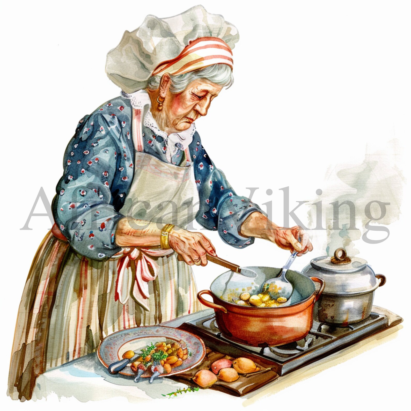 Old Fashioned Cooking Clipart 10 High Quality Jpgs Digital Download ...
