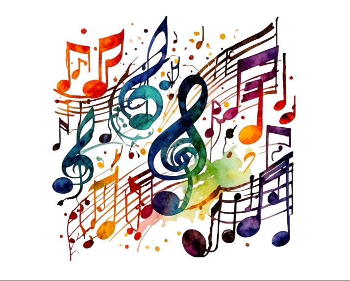 10 Music Notes Clipart | High-quality Jpgs | Digital Download | Musical ...