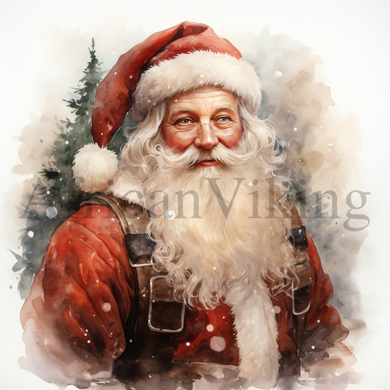 Old Fashioned Santa Clipart 10 High Quality Jpgs Digital Download Santa ...