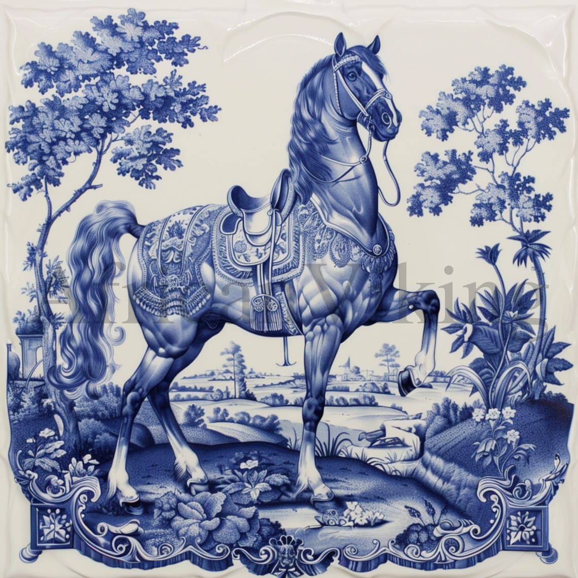 Blue Delft Horse Clipart 10 High Quality Jpgs Digital Download Dutch ...