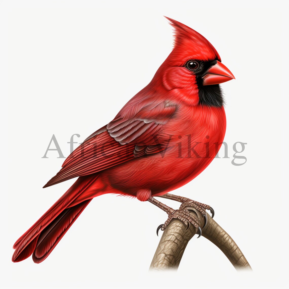 Red Cardinal Clipart 10 High Quality Jpgs Digital Download Nursery Art ...