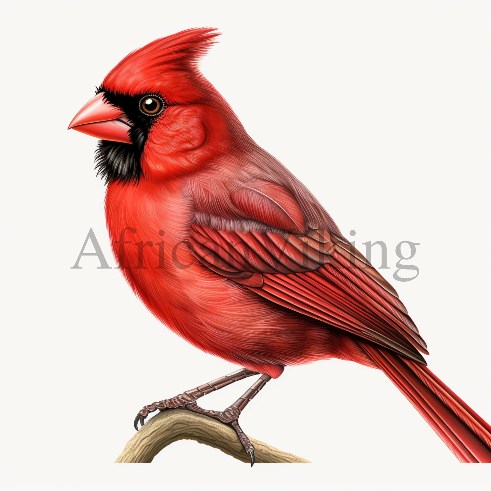 Red Cardinal Clipart 10 High Quality Jpgs Digital Download Nursery Art ...