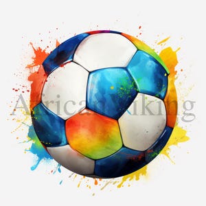 Soccer Ball Clipart | 10 High Quality Jpgs | Digital Download | Soccer ...