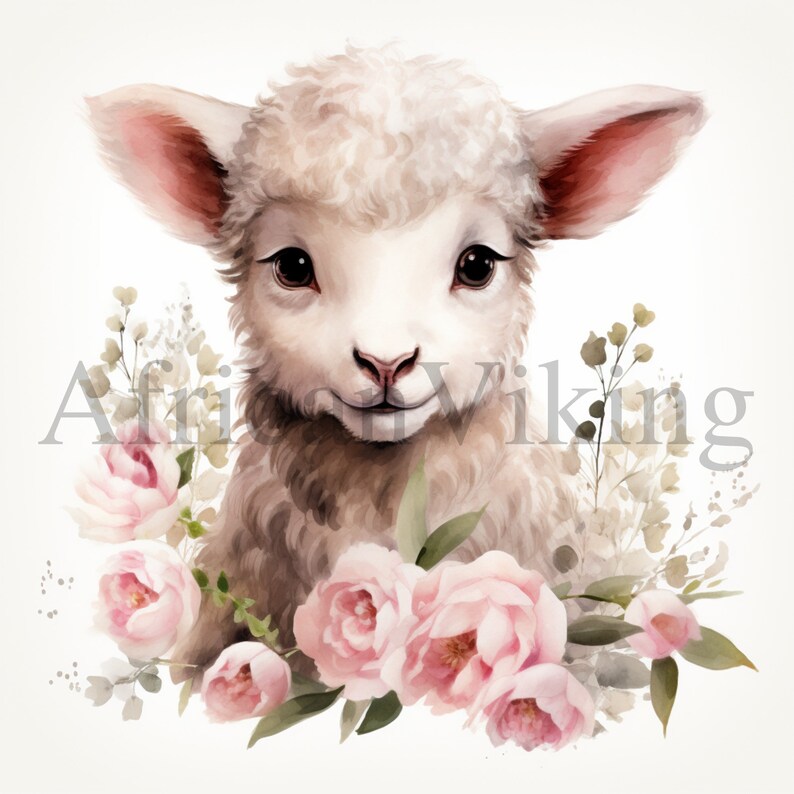 Lamb Clipart | 10 High Quality Jpgs | Digital Download | Cute Lamb ...