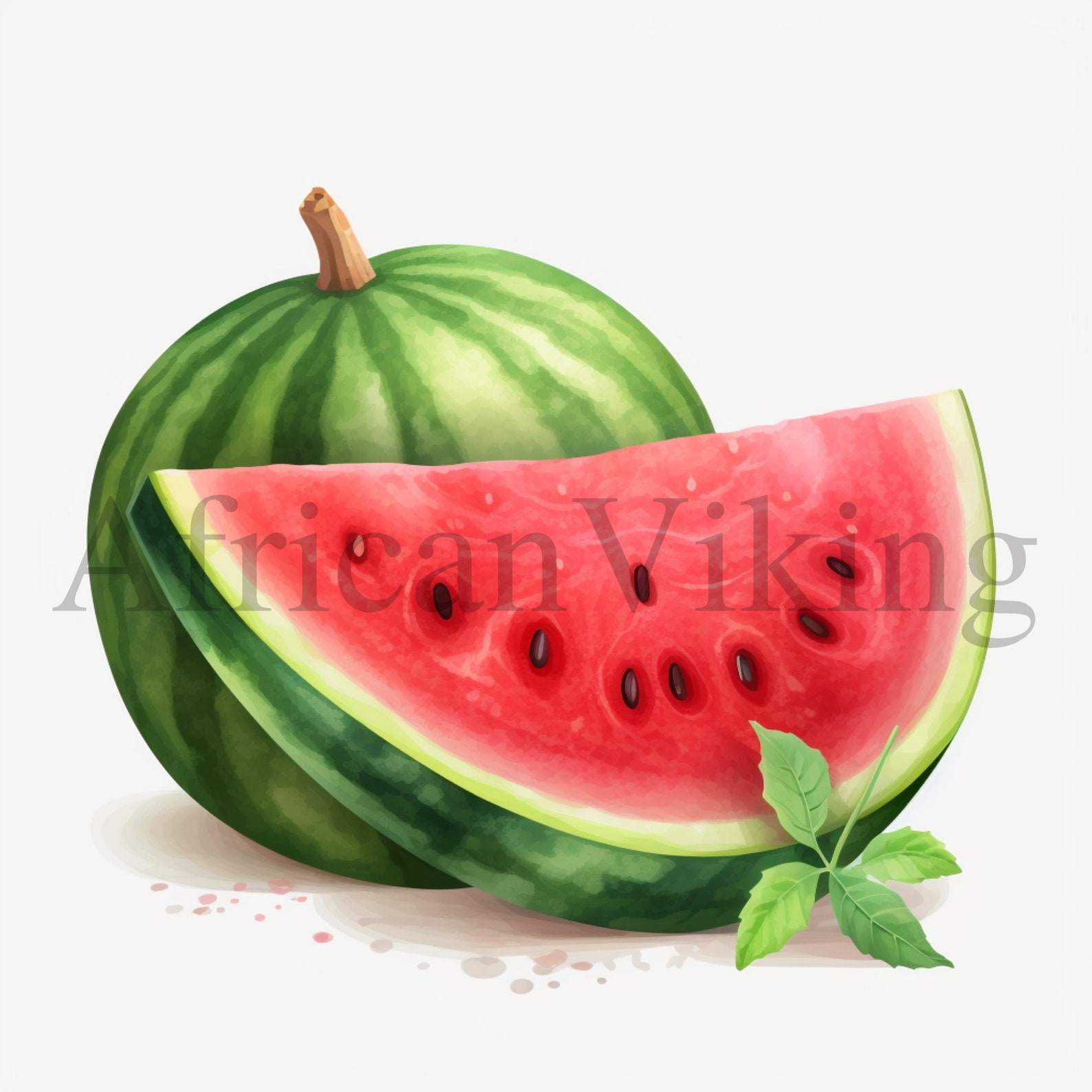 Watermelon Clipart | 10 High Quality Jpgs | Digital Download | Card ...