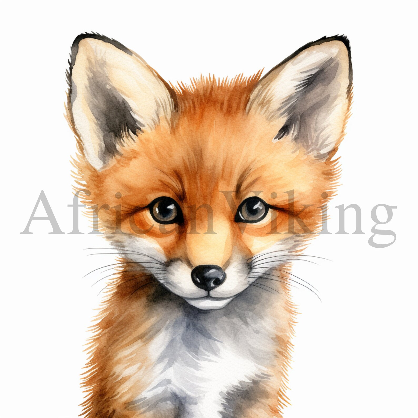 Baby Fox Clipart 10 High Quality Jpgs Digital Download Card Making Cute ...