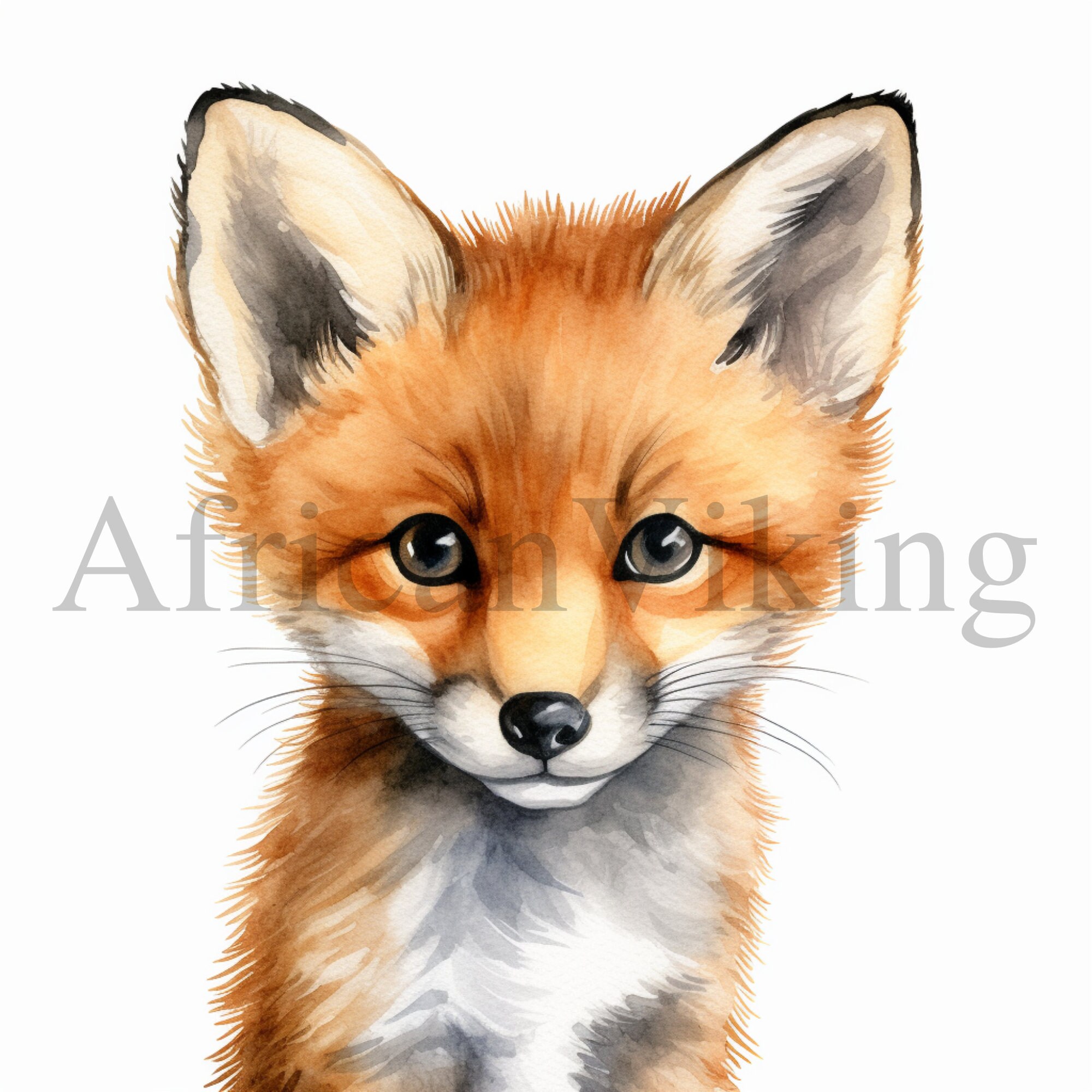 Baby Fox Clipart 10 High Quality Jpgs Digital Download Card Making Cute ...