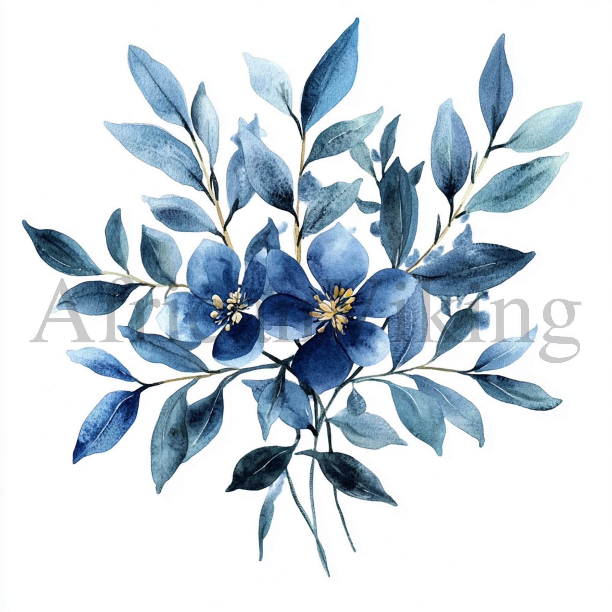 Indigo Plants Clipart 10 High Quality Jpgs Instant Digital Download ...