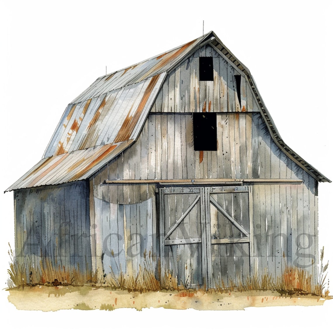 Old Barn Clipart | 10 High Quality Jpgs | Digital Download | Old Barn ...