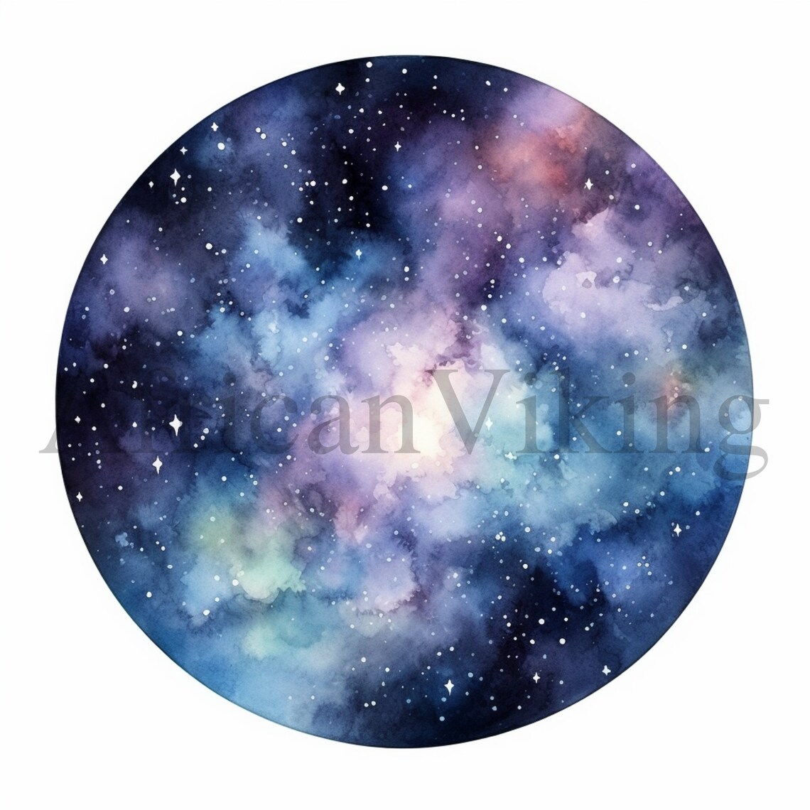 Watercolor Galaxy Backgrounds | Nebula Space Textures (digital Download ...