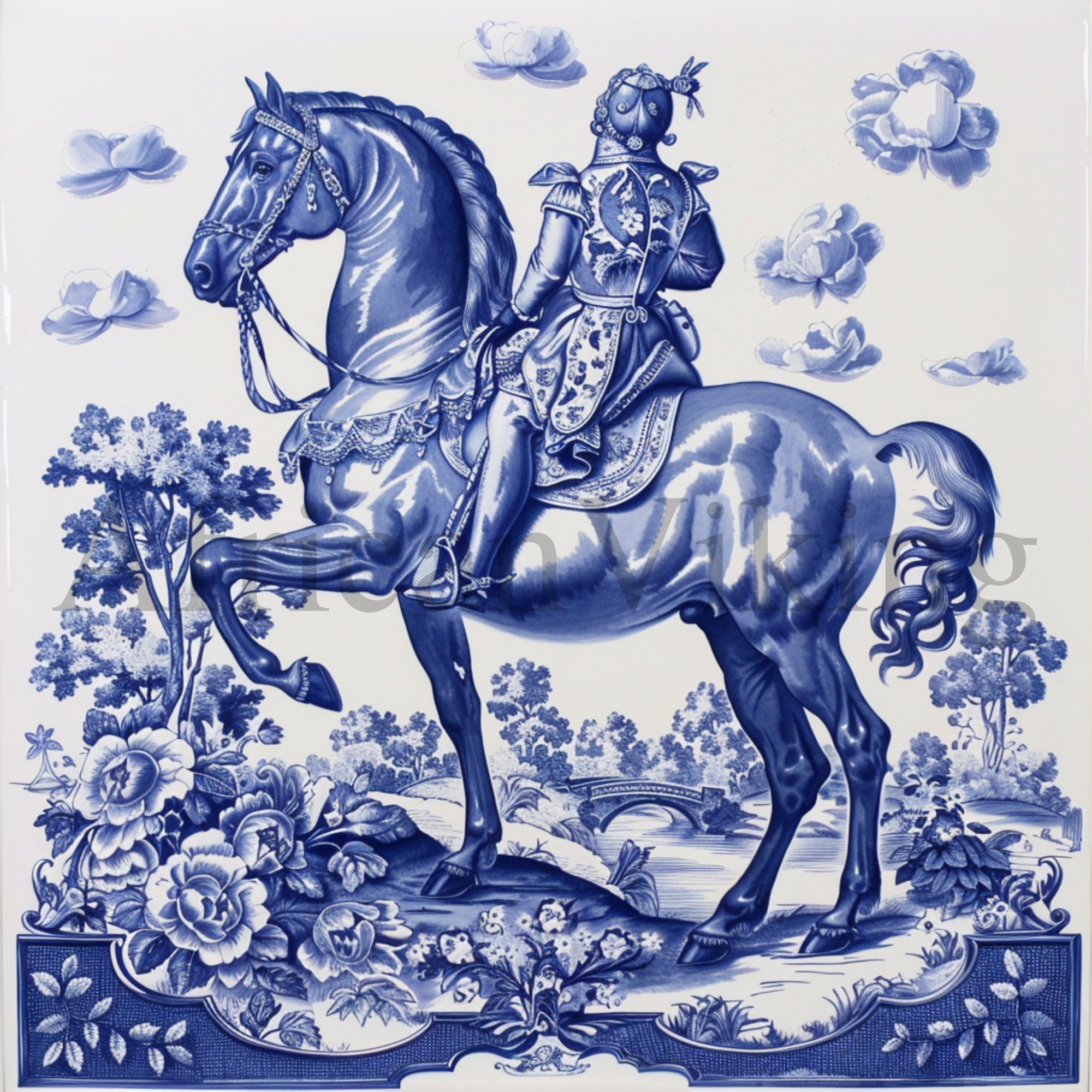 Blue Delft Horse Clipart 10 High Quality Jpgs Digital Download Dutch ...