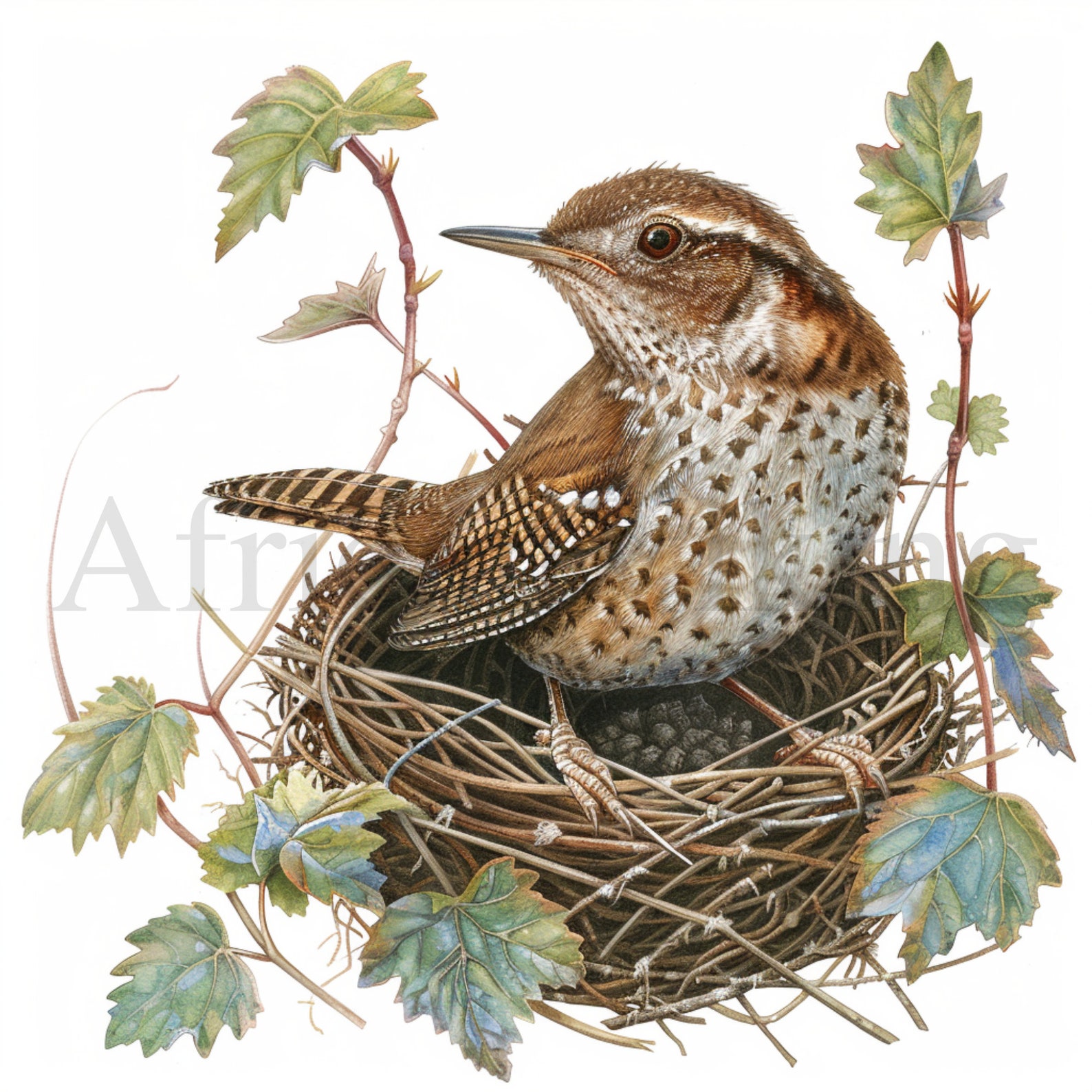 Wren Clipart 10 High Quality Jpgs Digital Download Nursery Art Cute ...