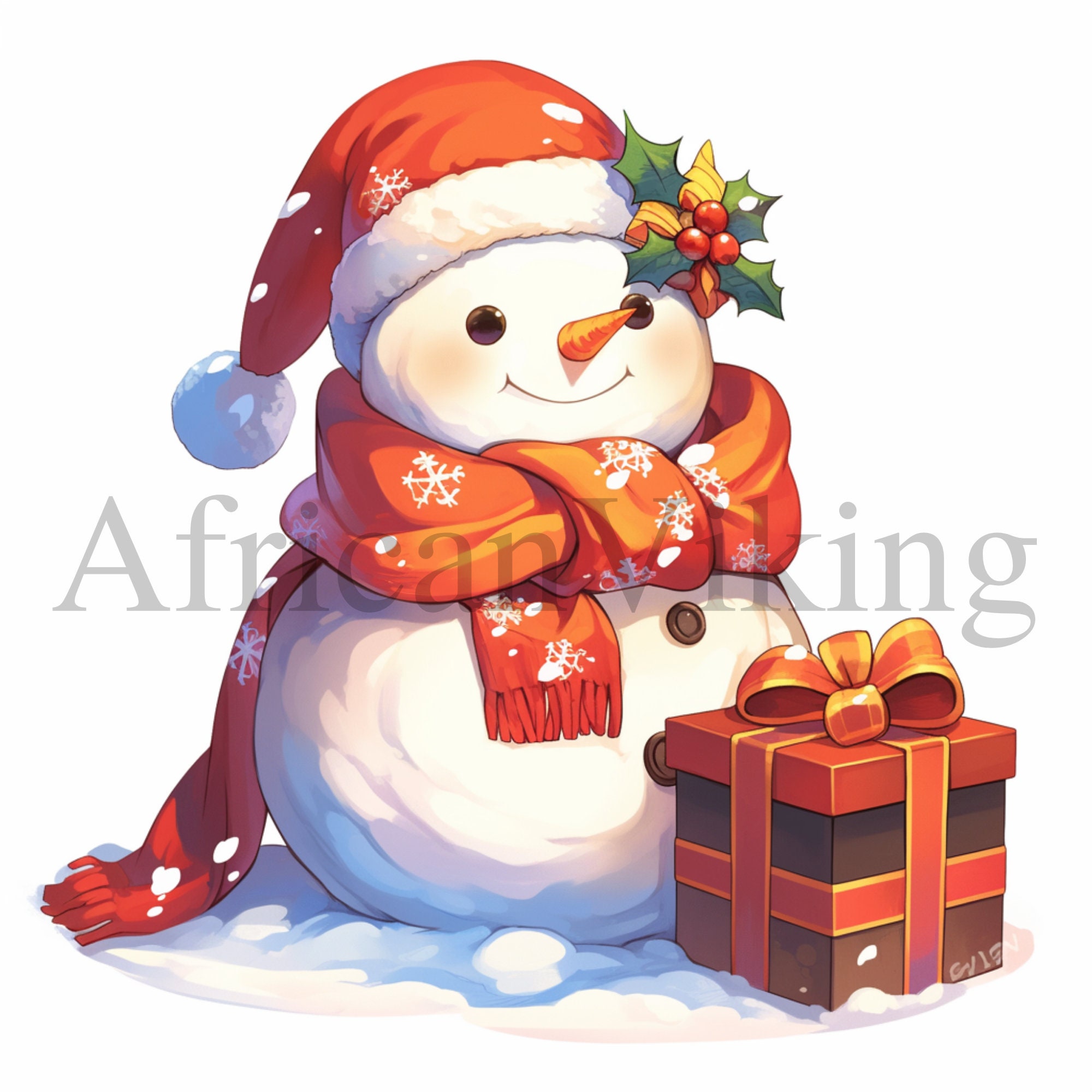 Snowman Clipart 10 High Quality Jpgs Digital Download Snowman Image ...