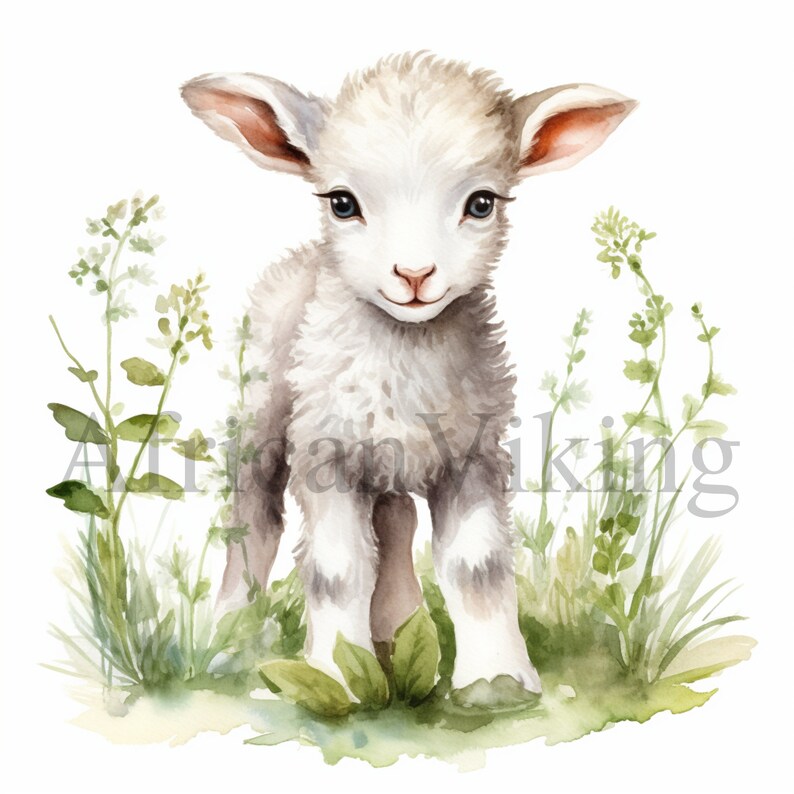 Baby Lamb Clipart | 10 High Quality Jpgs | Instant Digital Download ...