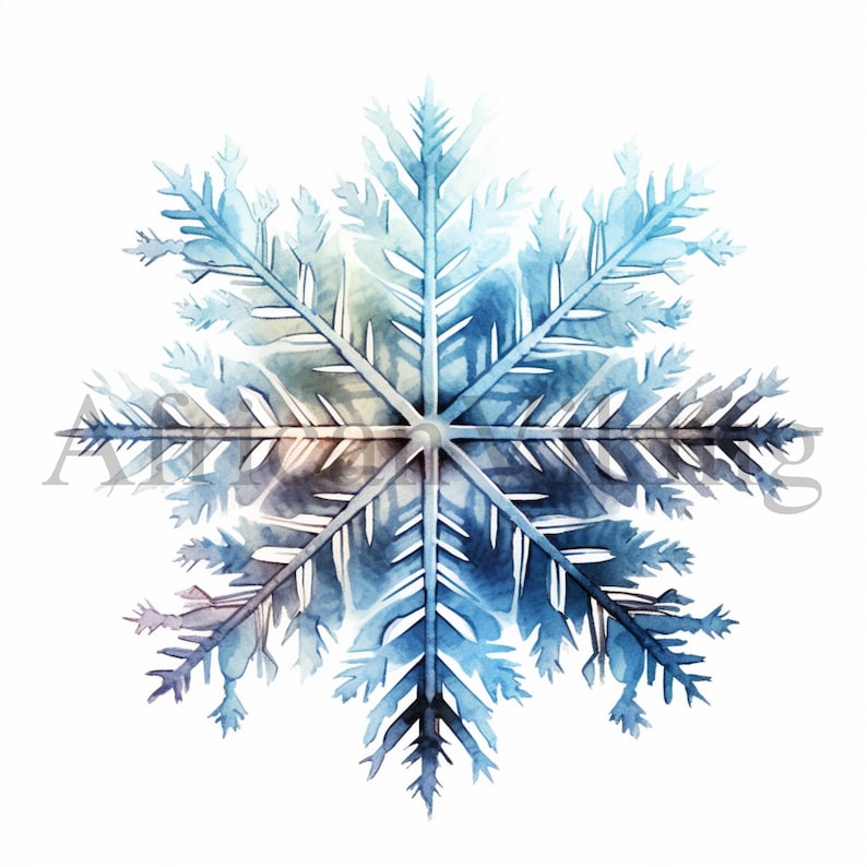 Snowflake Clipart | 10 High Quality Jpgs | Digital Download | Snowflake ...