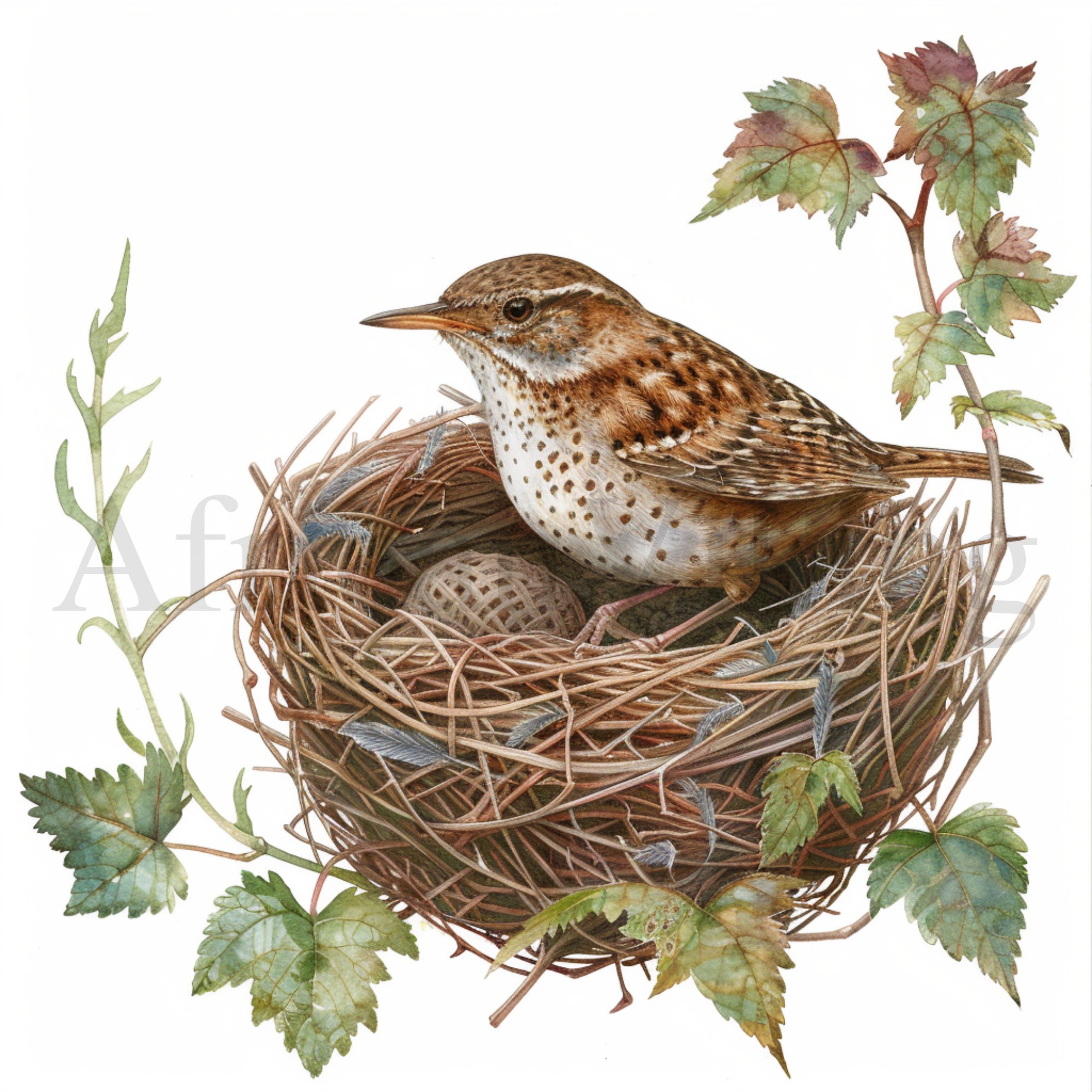 Wren Clipart 10 High Quality Jpgs Digital Download Nursery Art Cute ...