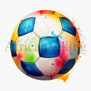 Soccer Ball Clipart | 10 High Quality Jpgs | Digital Download | Soccer ...