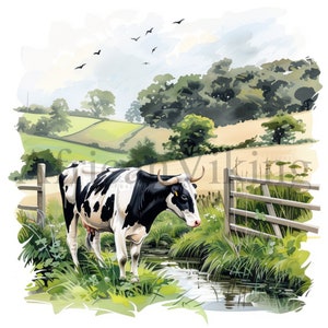 Watercolor Countryside Animals Clipart | 10 High Quality Jpgs | Digital ...