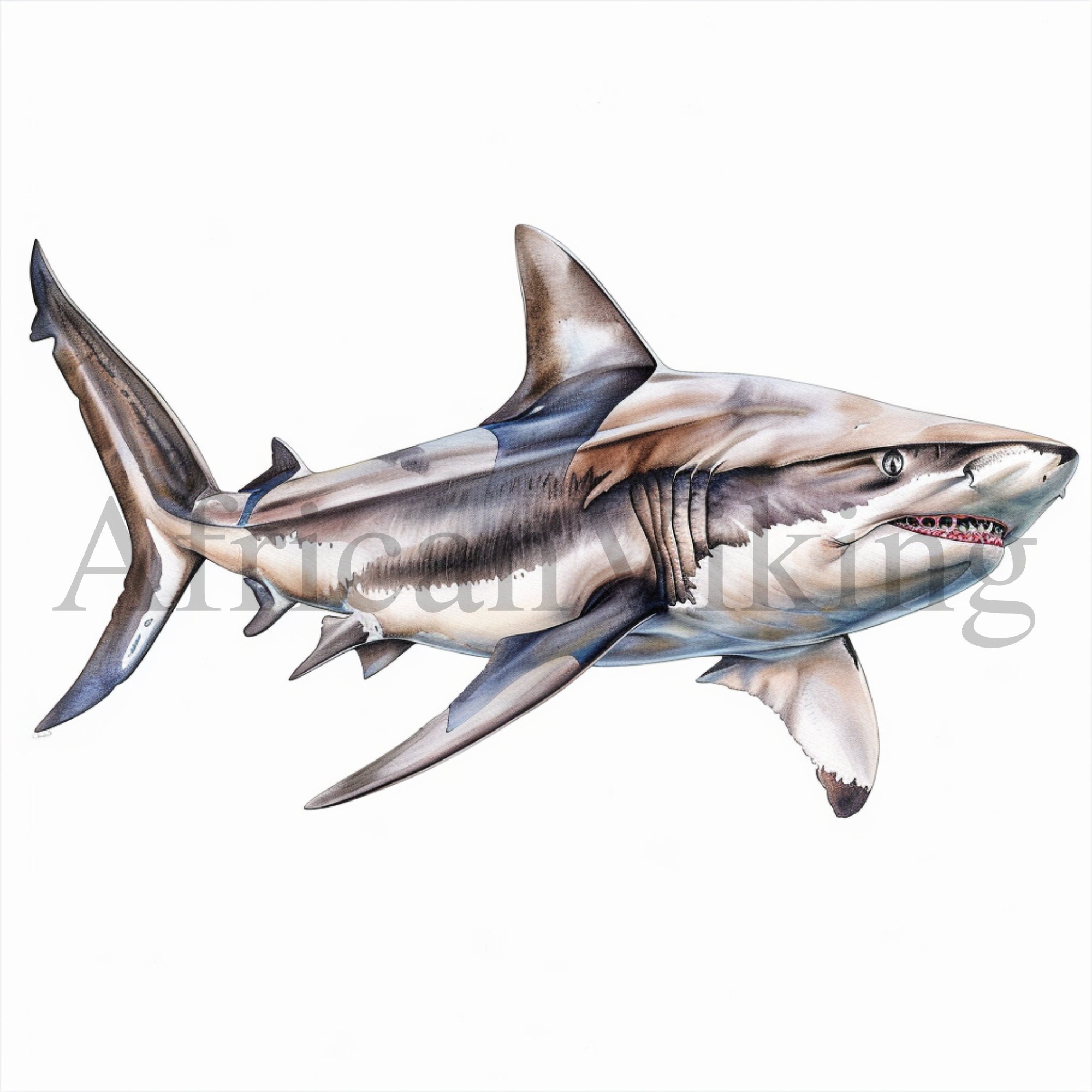 Shark Clipart 10 High Quality Jpgs Digital Download Digital Paper Craft ...