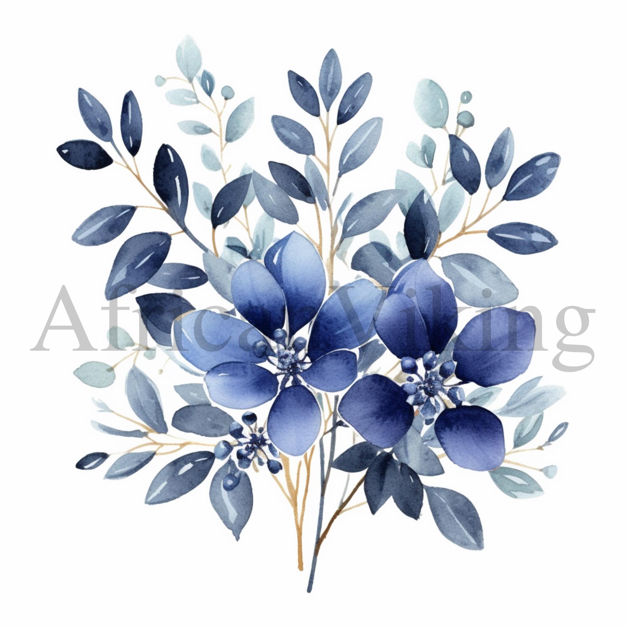 Indigo Plants Clipart 10 High Quality Jpgs Instant Digital Download ...