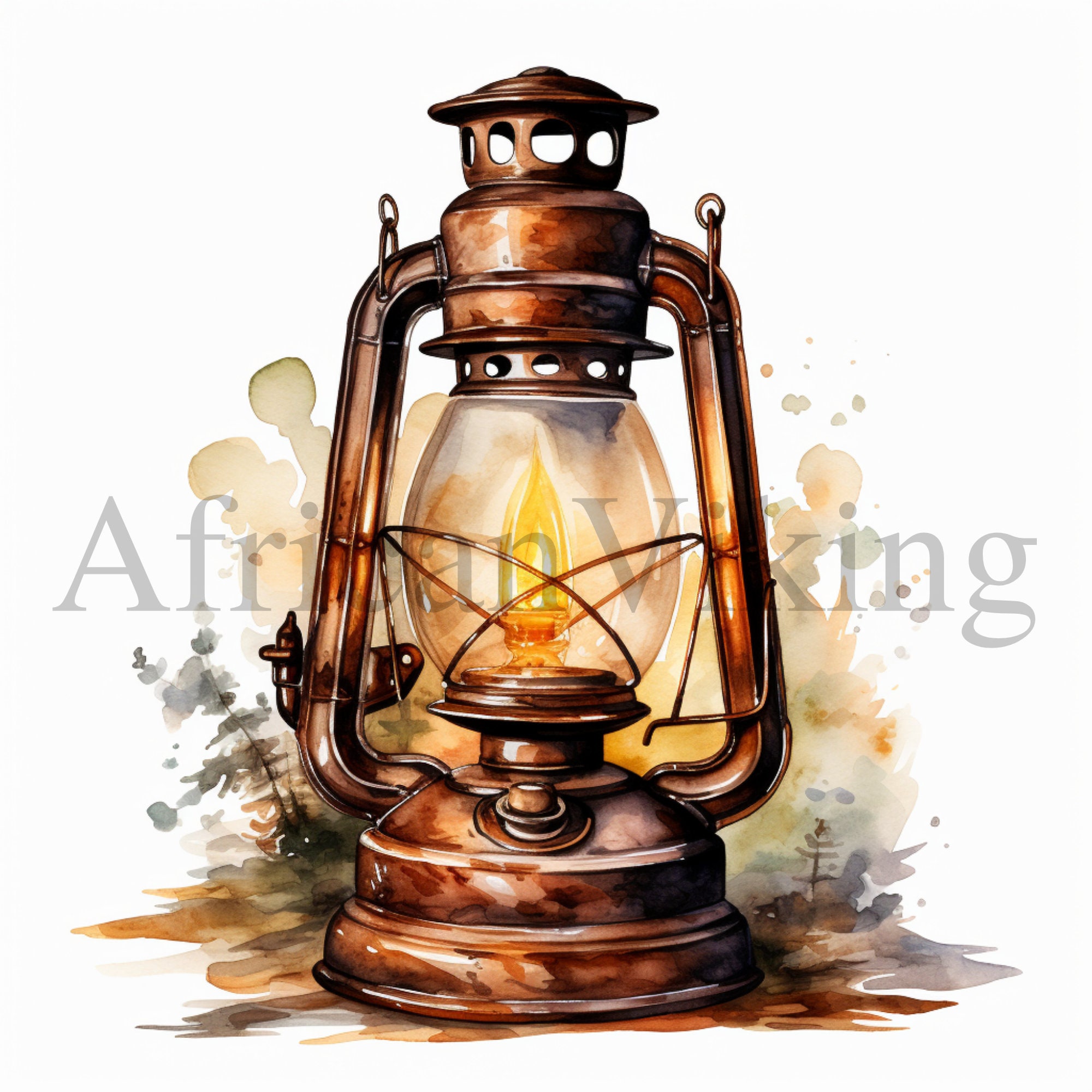 Old Fashioned Lamp Clipart | 10 High Quality Jpgs | Digital Download ...
