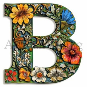 Letter B Clipart 10 High Quality Jpgs Nursery Art Instant Digital ...