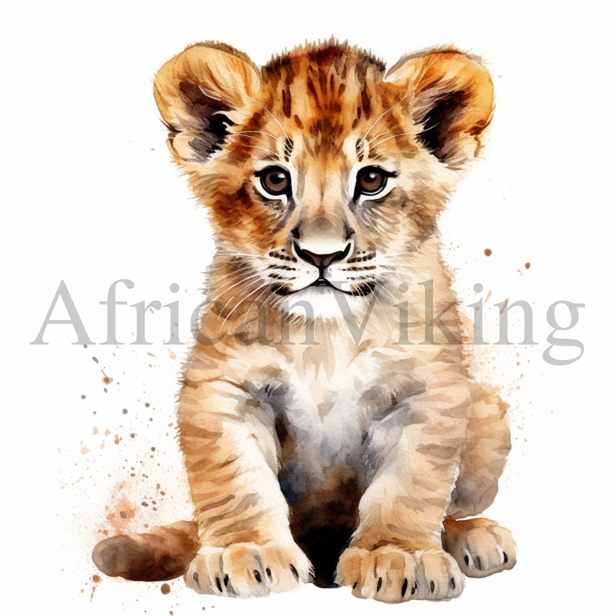 Cute Lion Cub Clipart 10 High Quality Jpgs Digital Download Card Making ...