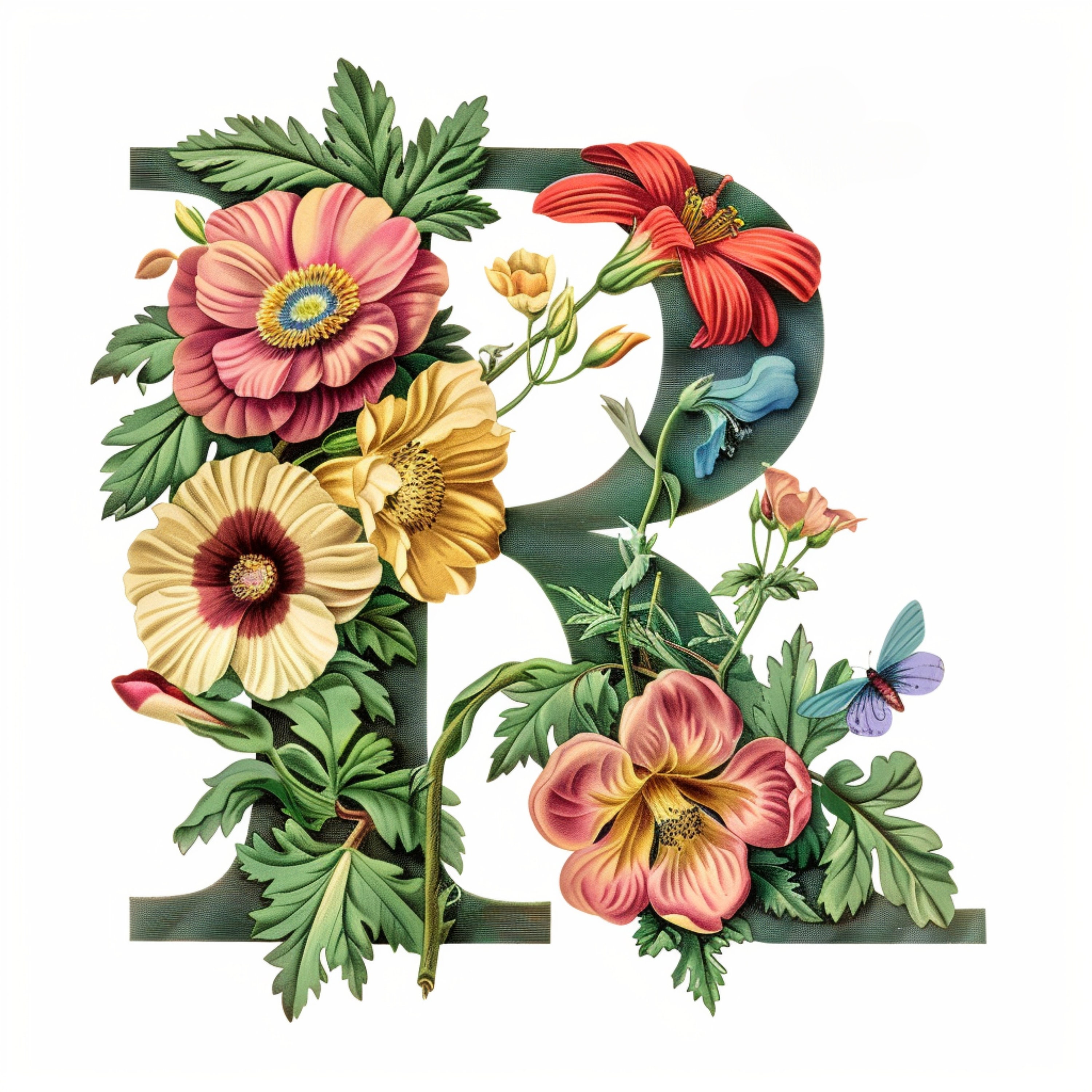 Letter R Clipart 10 High Quality Jpgs Digital Download Digital Paper ...