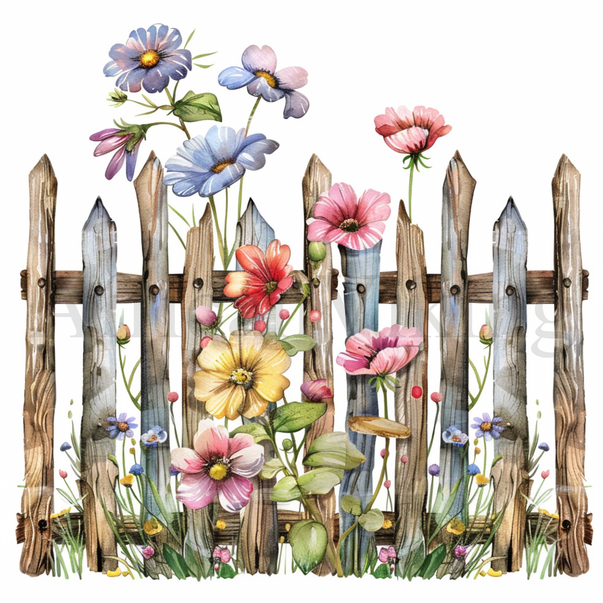 Wooden Fences Clipart | 10 High Quality Jpgs | Instant Digital Download ...