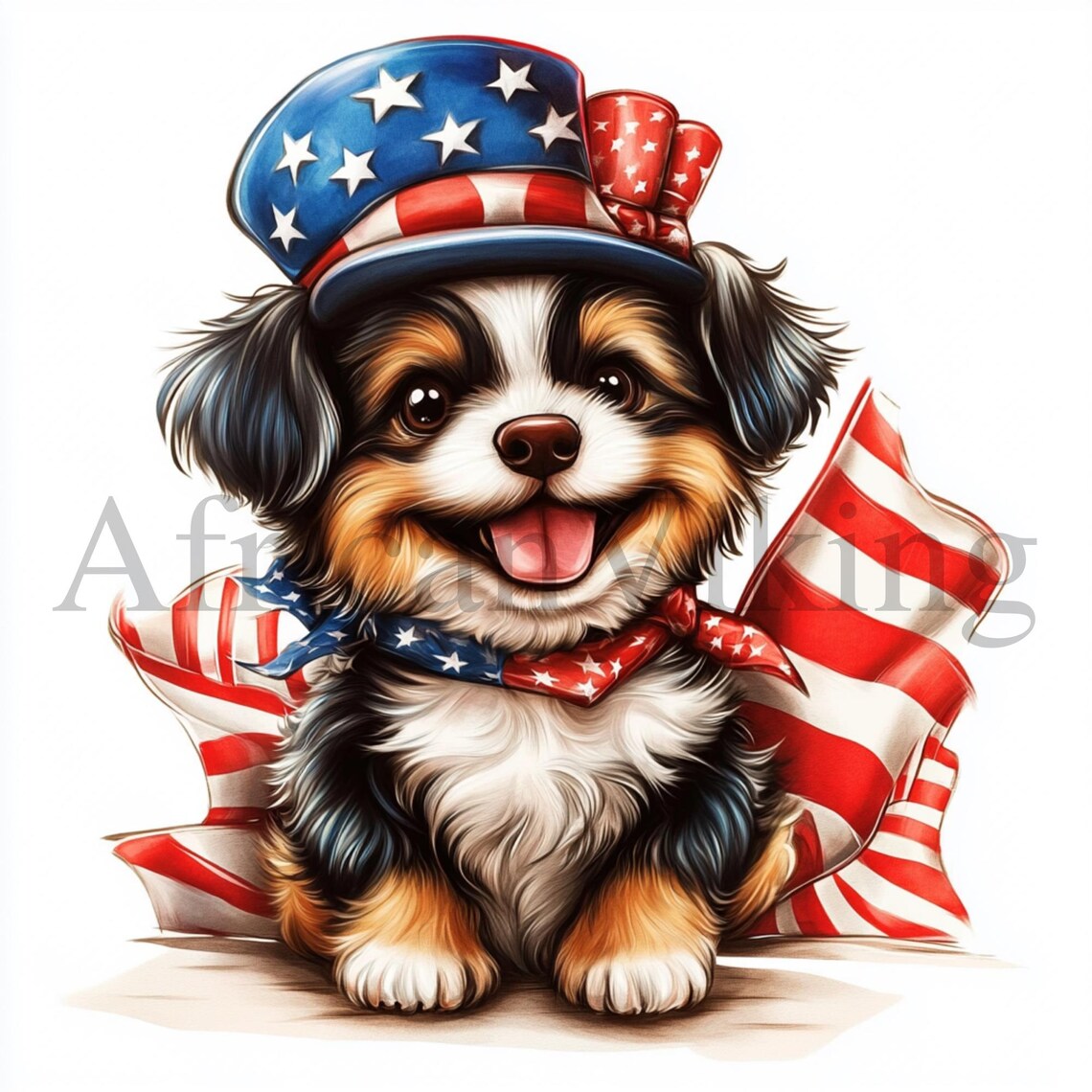 Patriotic Dog Clipart: 4th of July Art Bundle (digital Download) - Etsy