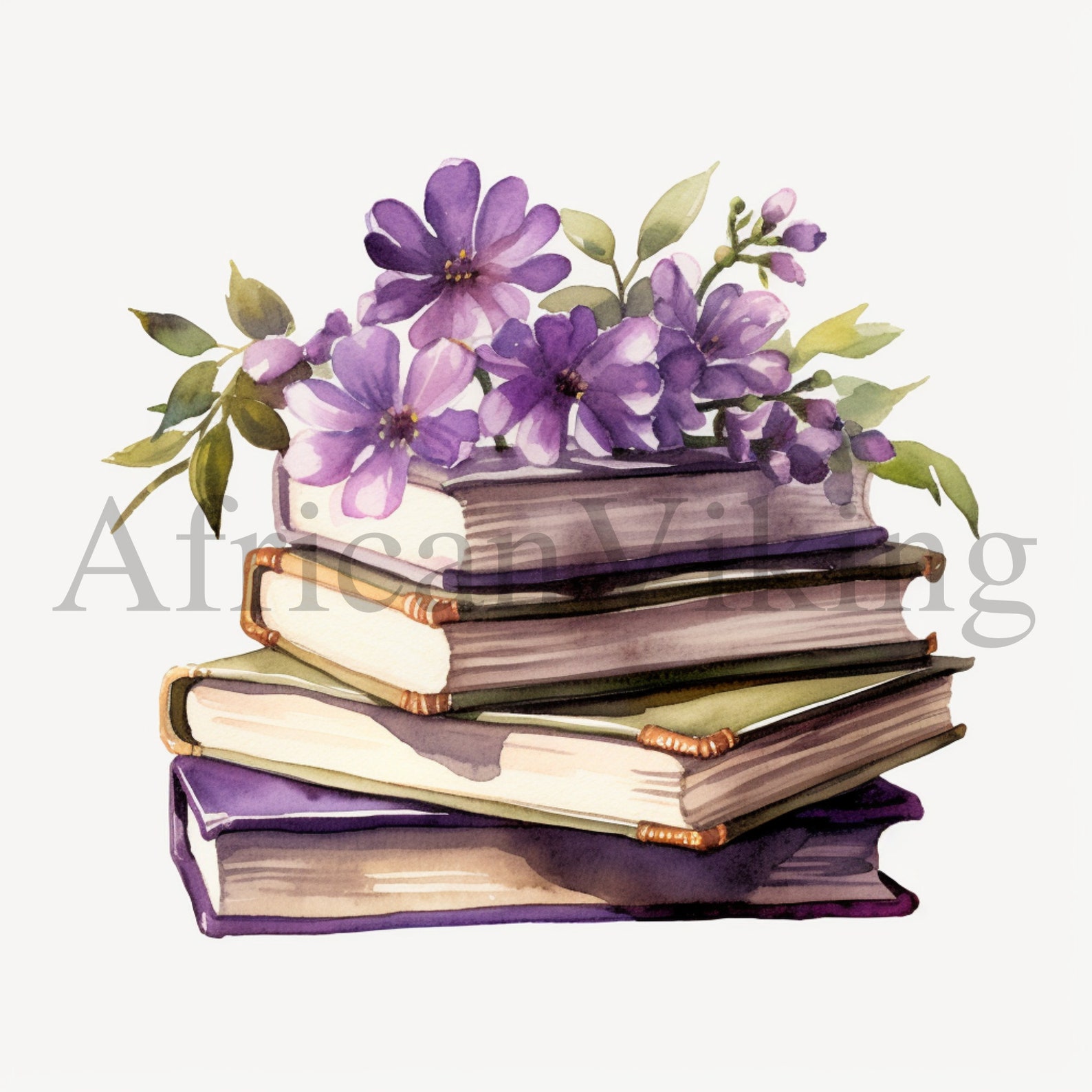 Purple Books Clipart | Stack of Books Jpgs (digital Download) - Etsy