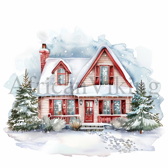 Winter House Clipart How To Draw Snow House Step By Step