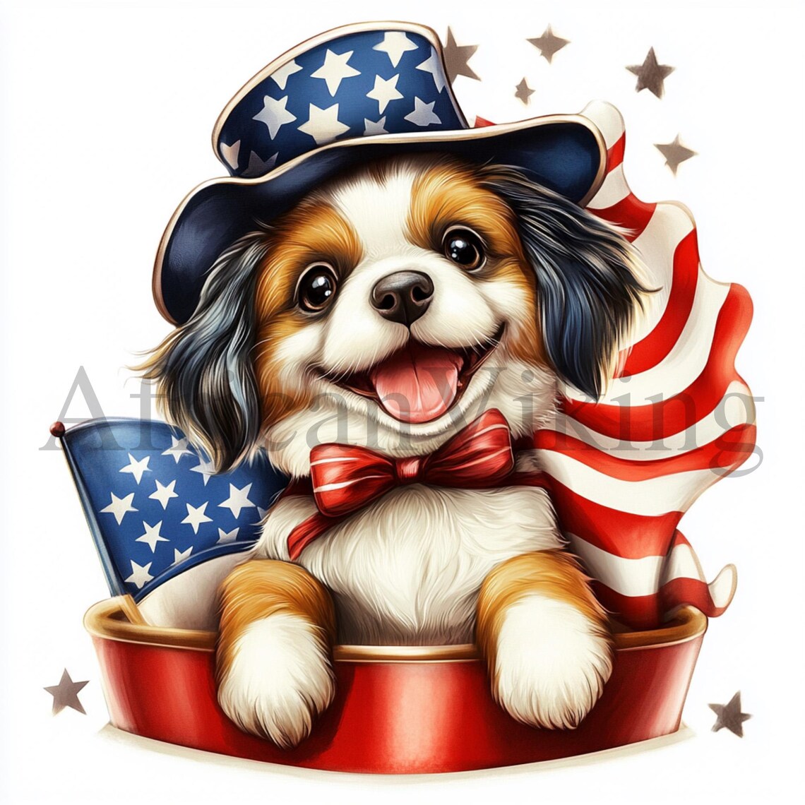 Patriotic Dog Clipart: 4th of July Art Bundle (digital Download) - Etsy