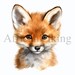 Baby Fox Clipart | 10 High Quality Jpgs | Digital Download | Card ...