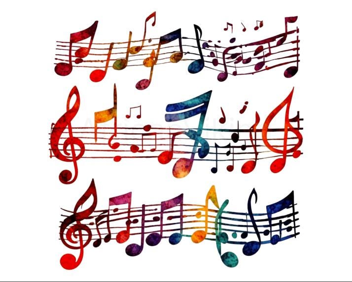 10 Music Notes Clipart | High-quality Jpgs | Digital Download | Musical ...
