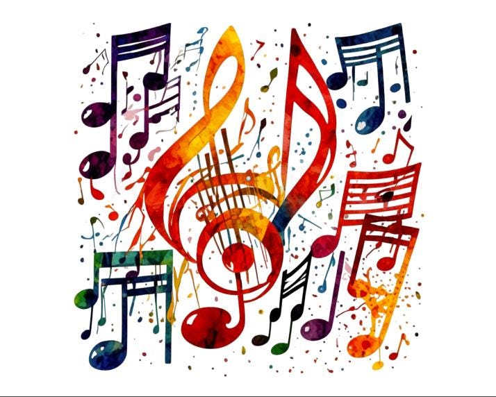 10 Music Notes Clipart | High-quality Jpgs | Digital Download | Musical ...