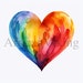 Rainbow Heart Clipart | 10 High Quality Jpgs | Digital Download ...