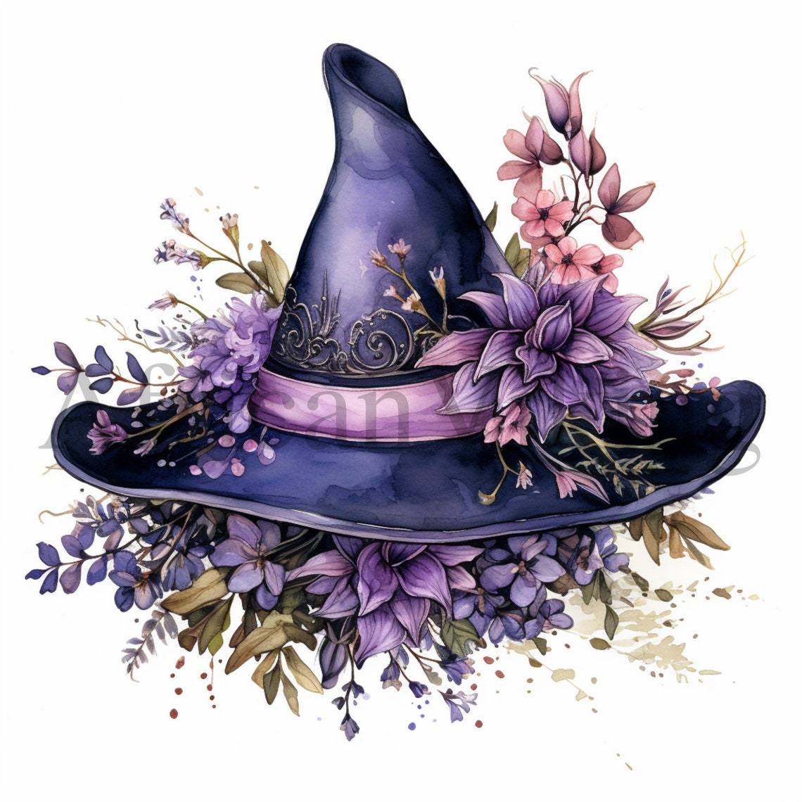 Witch Hat Clipart 10 High Quality Jpgs Digital Download Fairy Witch Hat ...