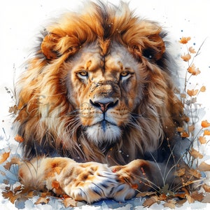 Lion Clipart | 10 High Quality Jpgs | Nursery Art | Instant Digital ...