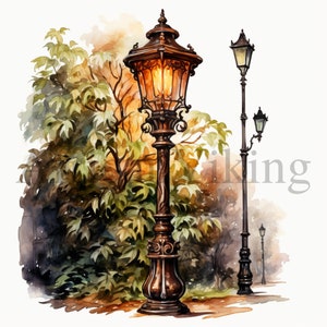 Old Fashioned Lamp Clipart | 10 High Quality Jpgs | Digital Download ...