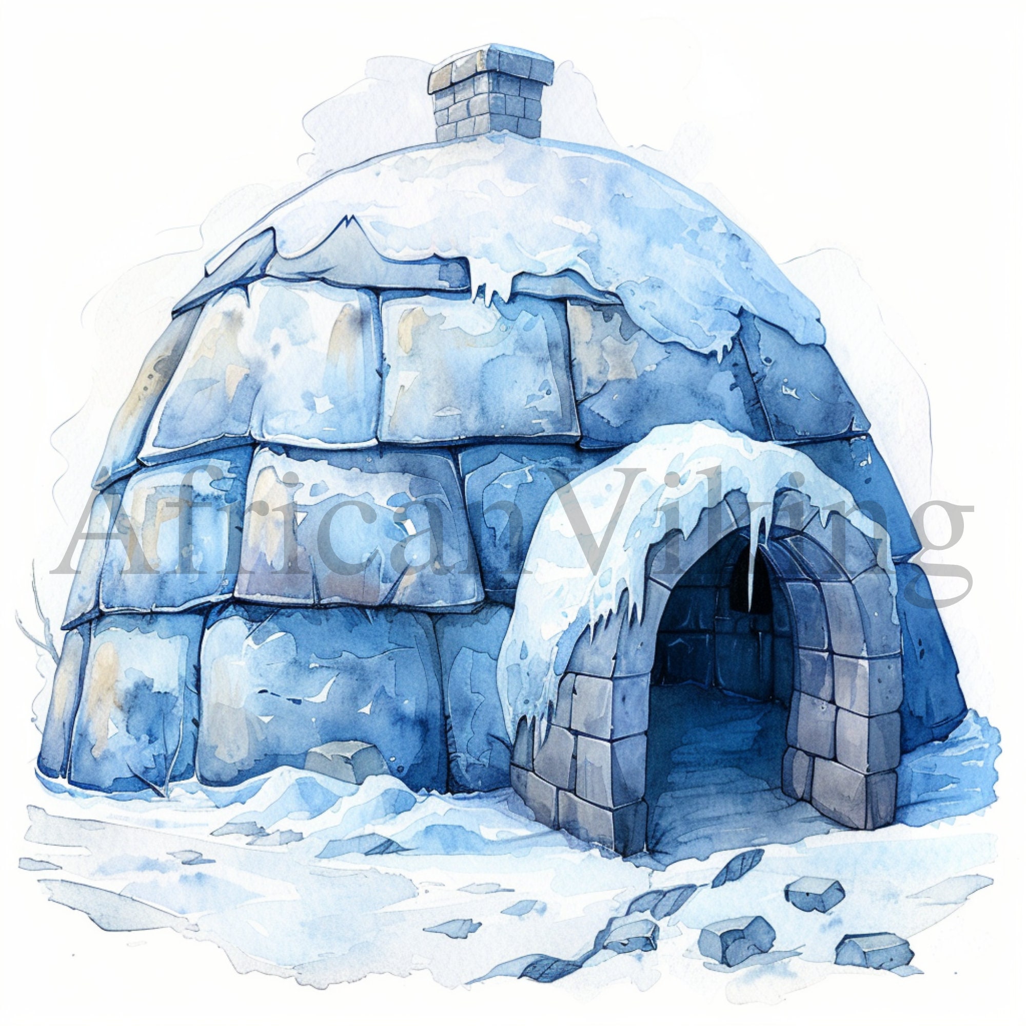 Igloo Clipart | 10 High Quality Jpgs | Digital Download | Card Making ...