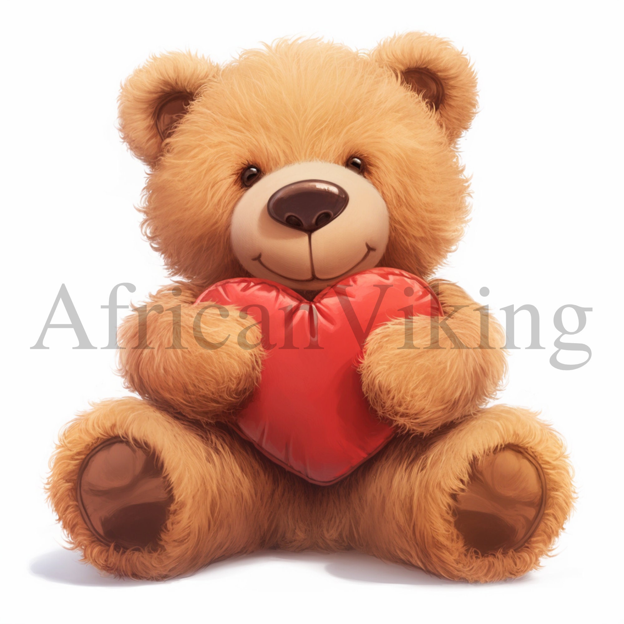 Teddy Bear With Heart Clipart | 10 High Quality Jpgs | Digital Download ...