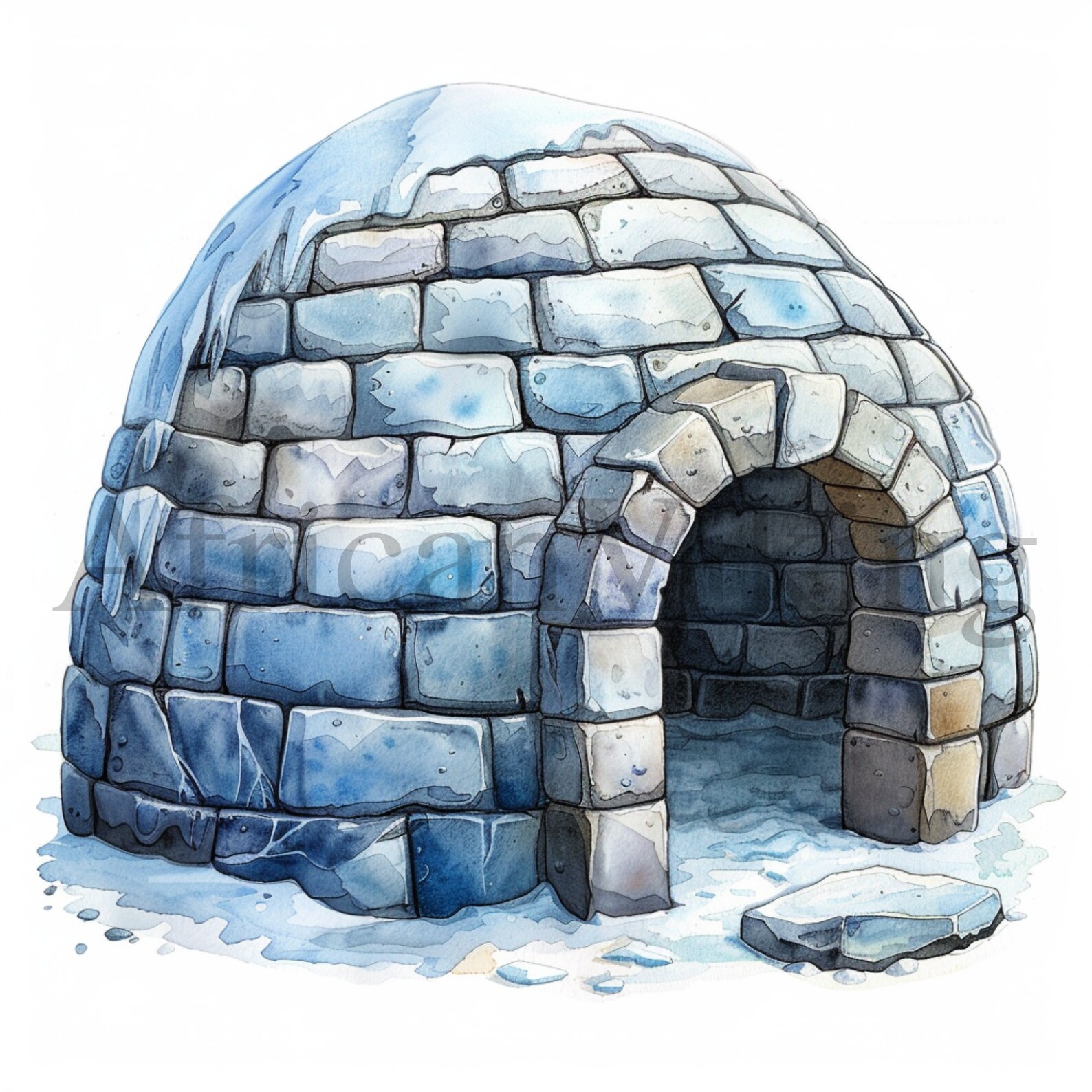 Igloo Clipart | 10 High Quality Jpgs | Digital Download | Card Making ...