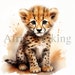 Cute Cheetah Cub Clipart 10 High Quality Jpgs Instant Digital Download ...
